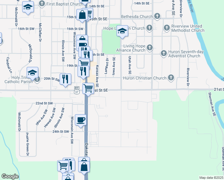 209 21st Street Southeast, Huron SD - Walk Score