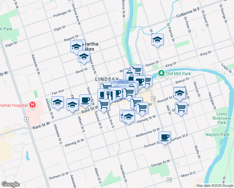 8 Cambridge Street North, Kawartha Lakes ON - Walk Score