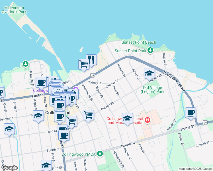 124 Rodney Street, Collingwood ON - Walk Score