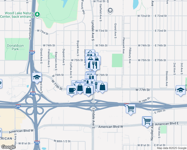 Lyndale Ave S & W 76th St, Richfield MN - Walk Score