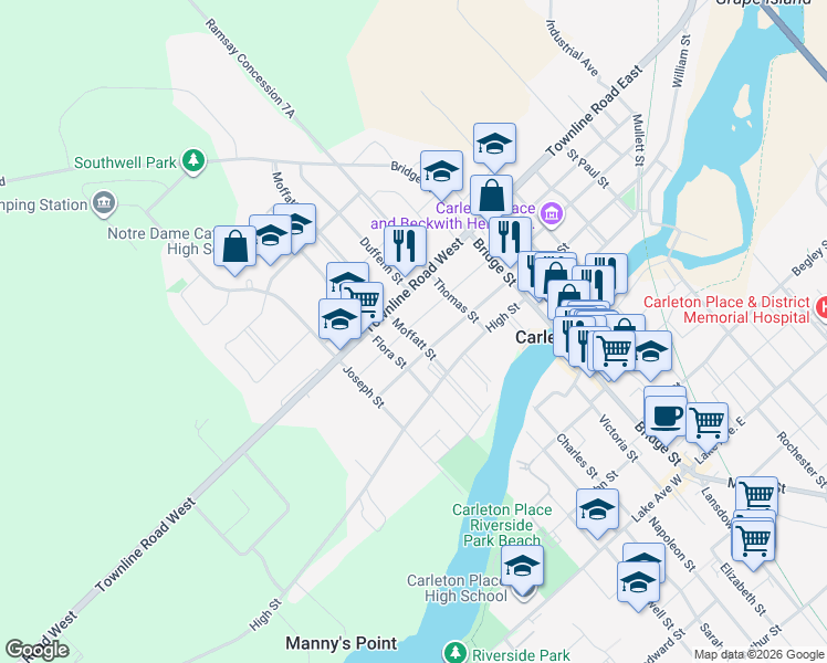 102 Herriott Street, Carleton Place ON - Walk Score