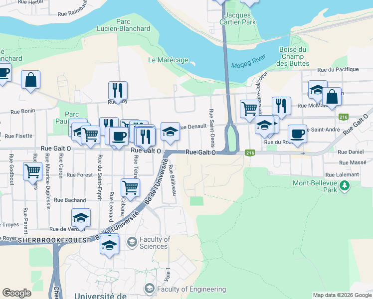 1921 Rue Galt Ouest, Sherbrooke QC - Walk Score