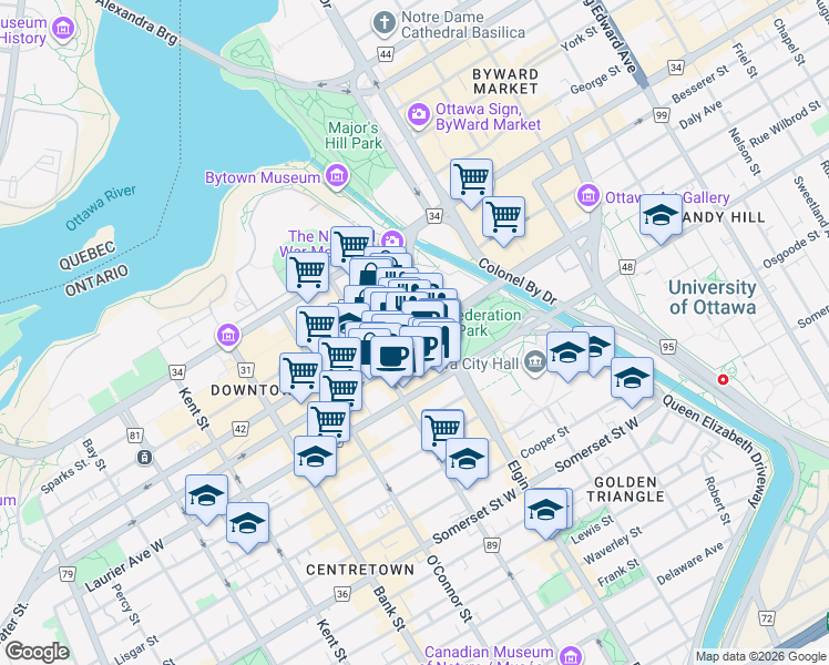 90 Elgin Street, Ottawa ON - Walk Score