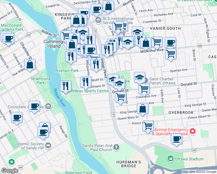 Vanier Parkway, Ottawa ON - Walk Score