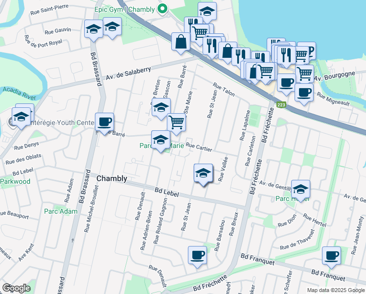 1140 Rue Cartier, Chambly QC - Walk Score