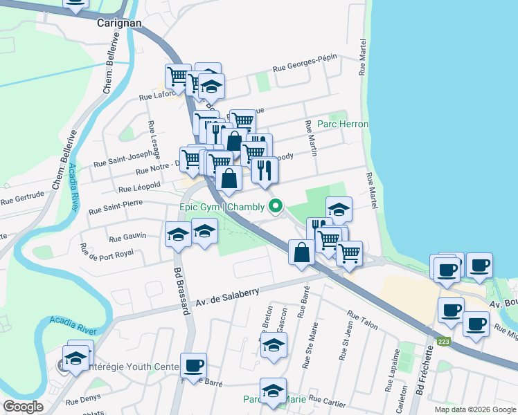 1370 Avenue Bourgogne, Chambly QC - Walk Score