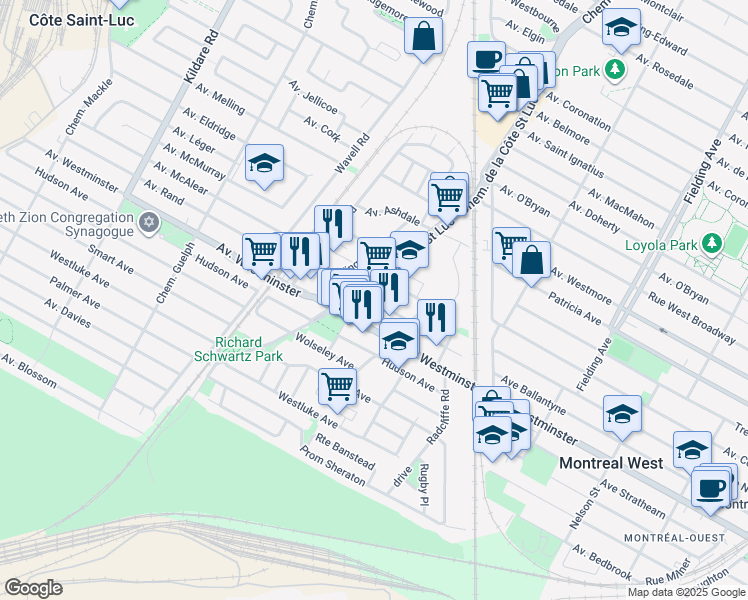 7910 Chemin de la Côte-Saint-Luc, Côte-Saint-Luc QC - Walk Score