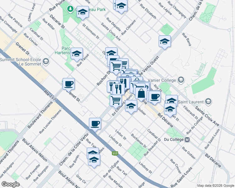 1545 Boulevard Cote Vertu Ouest, Montréal QC - Walk Score