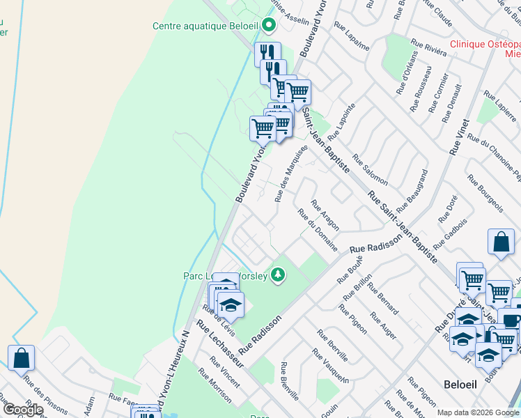 821 Rue des Châteaux, Beloeil QC - Walk Score