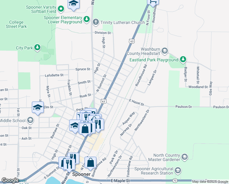 110 West Hazel Street, Spooner WI - Walk Score