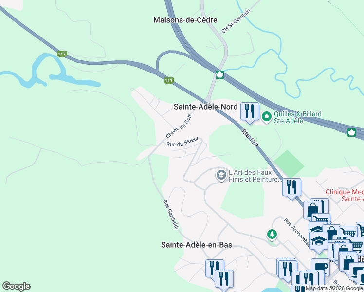 1976 Rue du Skieur, Sainte-Adèle QC - Walk Score