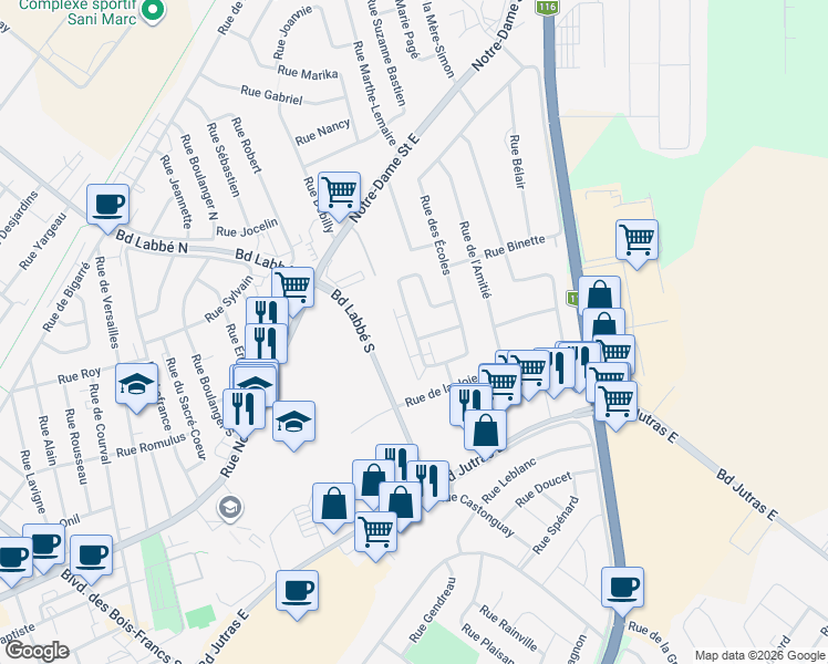 Rue des Couvent, Victoriaville QC - Walk Score