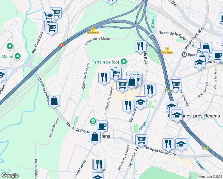 23 Chemin du Stand, Ecublens VD - Walk Score