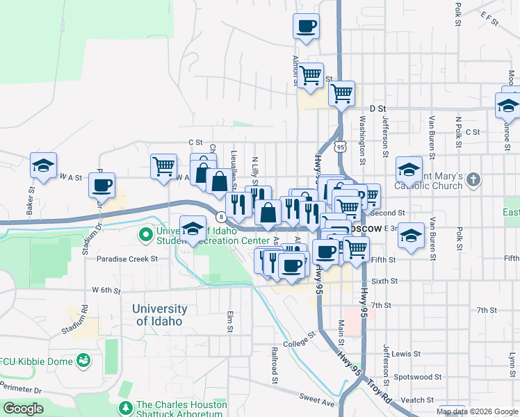 112 South Lilly Street, Moscow ID - Walk Score
