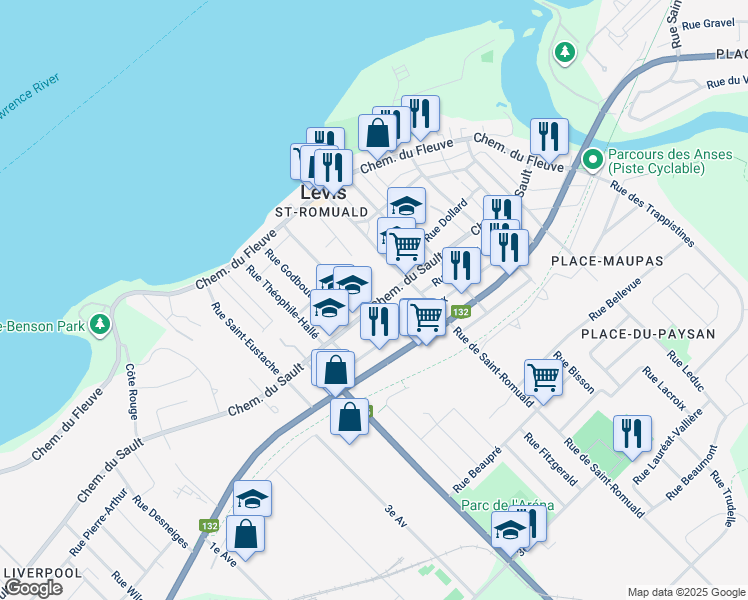 2155 Chemin du Sault, Lévis QC - Walk Score
