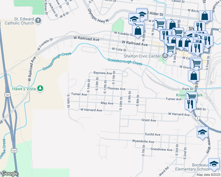 1109 Thomas Avenue, Shelton WA - Walk Score