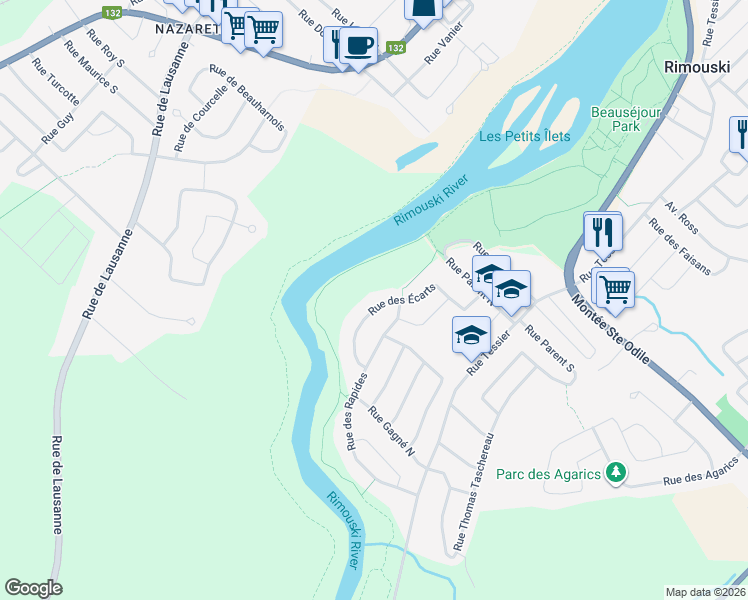 530 Rue des Écarts, Rimouski QC - Walk Score