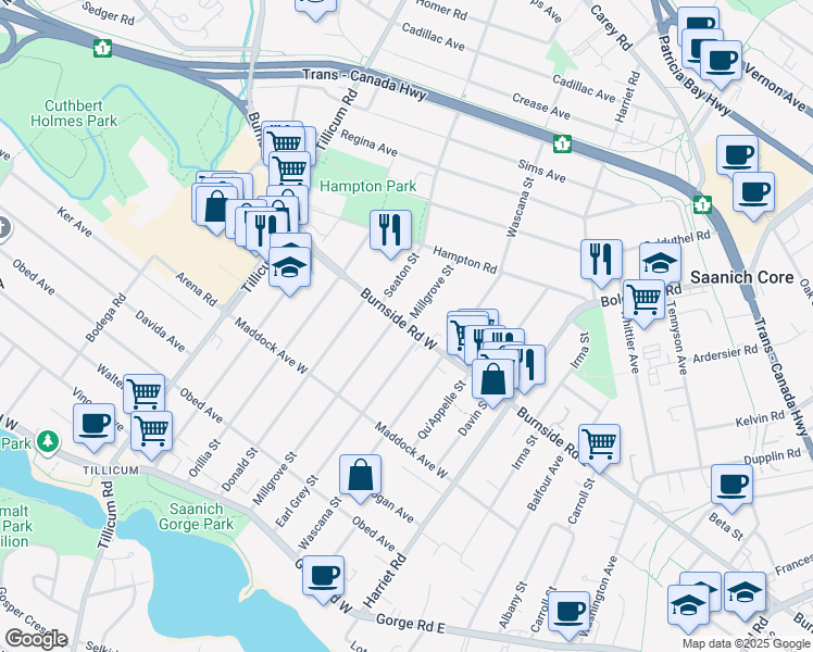 148 Burnside Road West, Saanich BC - Walk Score