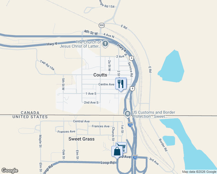 214 Centre Avenue, Coutts AB - Walk Score