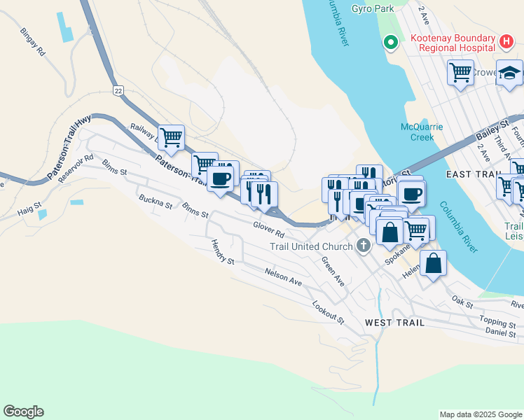 998 Rossland Avenue, Trail BC - Walk Score