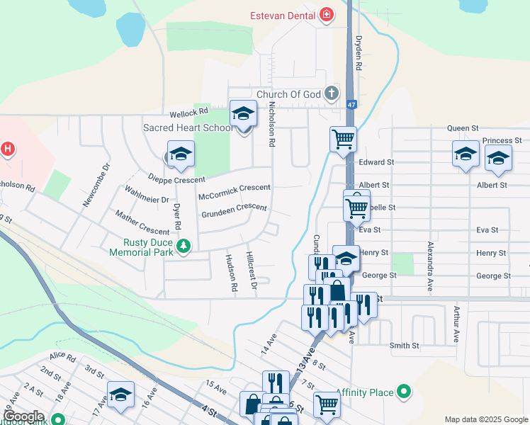 1434 Nicholson Road, Estevan SK - Walk Score