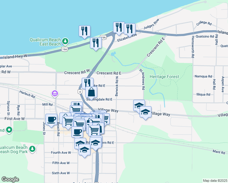 575 Berwick Road North, Qualicum Beach BC - Walk Score