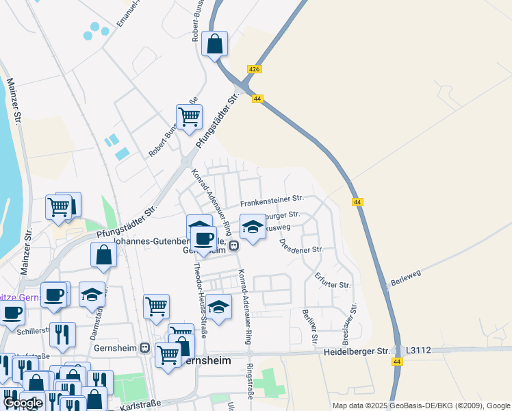 15 Frankensteiner Straße, Gernsheim HE - Walk Score