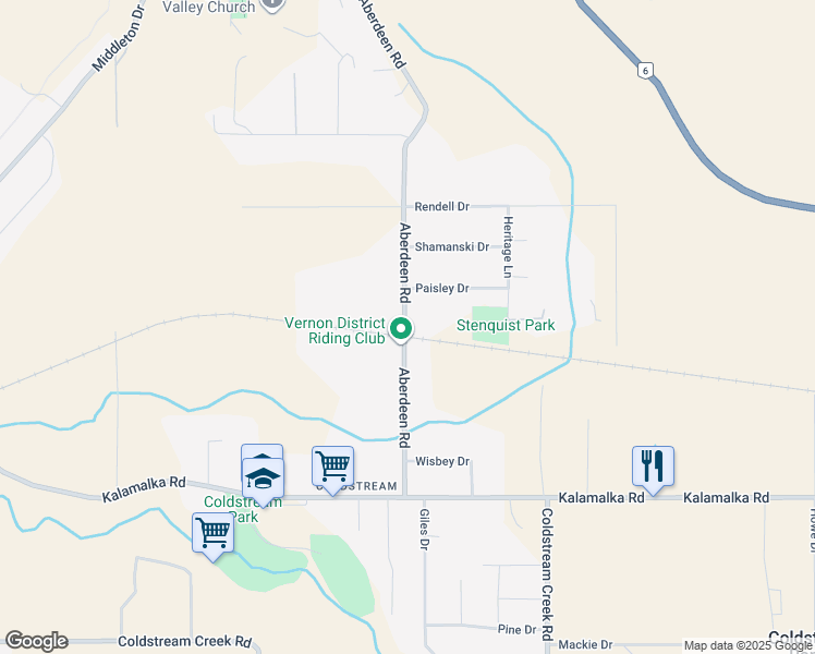 8503 Aberdeen Road, Coldstream BC - Walk Score
