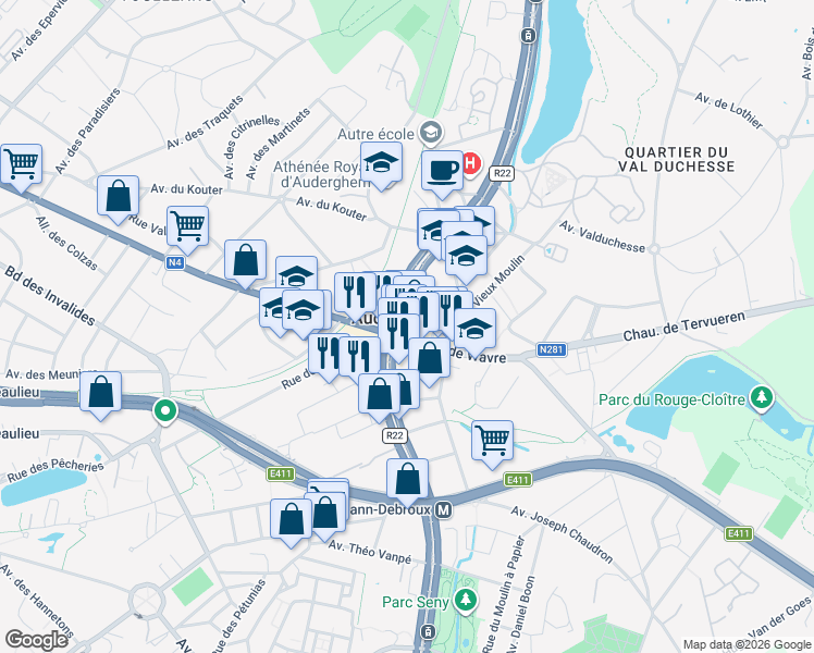 165 Boulevard du Souverain, Auderghem Bruxelles - Walk Score