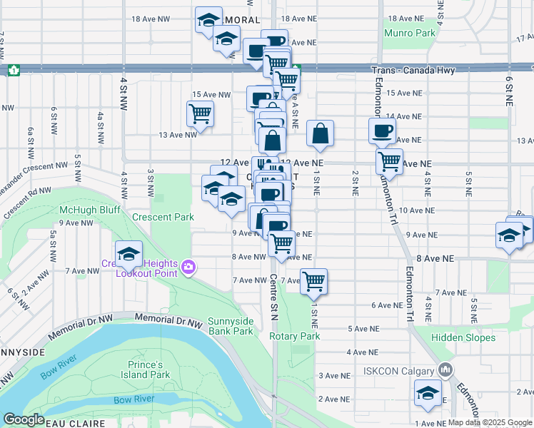 103 10 Avenue Northwest, Calgary AB - Walk Score