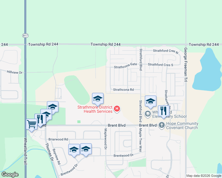 1172 Strathcona Road, Strathmore AB - Walk Score