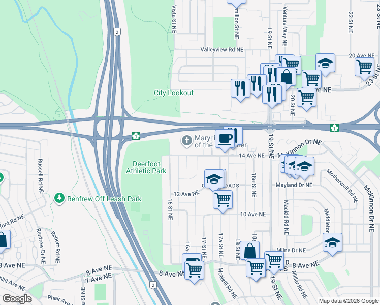 1714 14 Avenue Northeast, Calgary AB - Walk Score