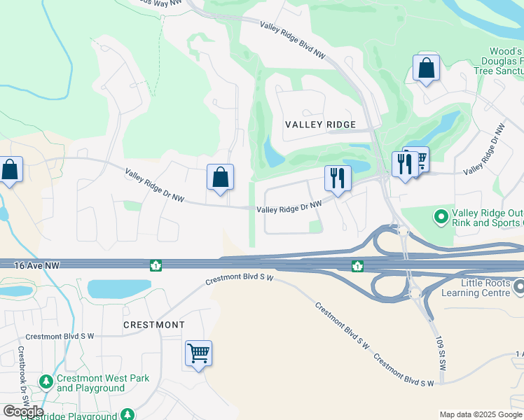 409 Valley Ridge Drive Northwest, Calgary AB - Walk Score