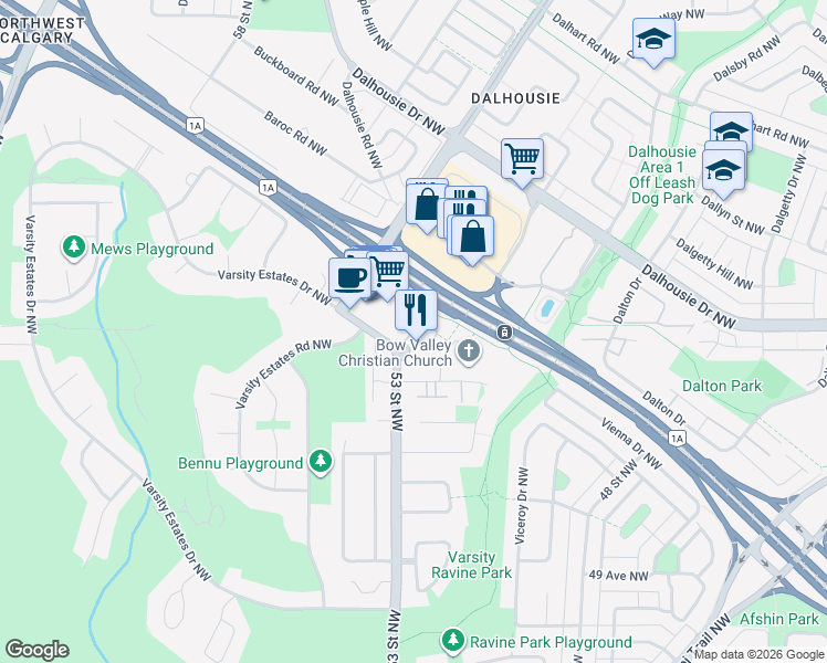 24 Varsity Estates Circle Northwest, Calgary AB - Walk Score