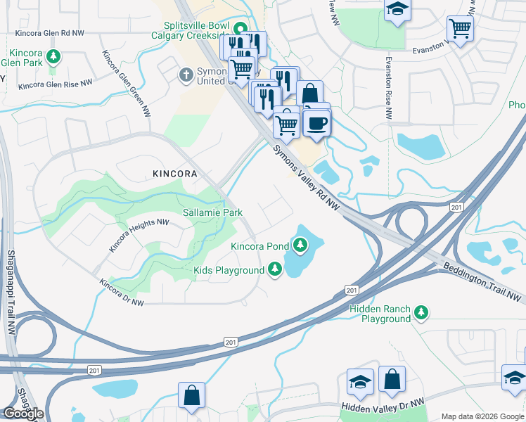 150 Kincora Landing, Calgary AB - Walk Score