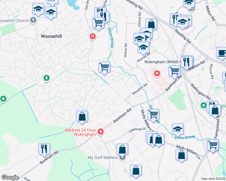 Woosehill Lane, Wokingham England - Walk Score