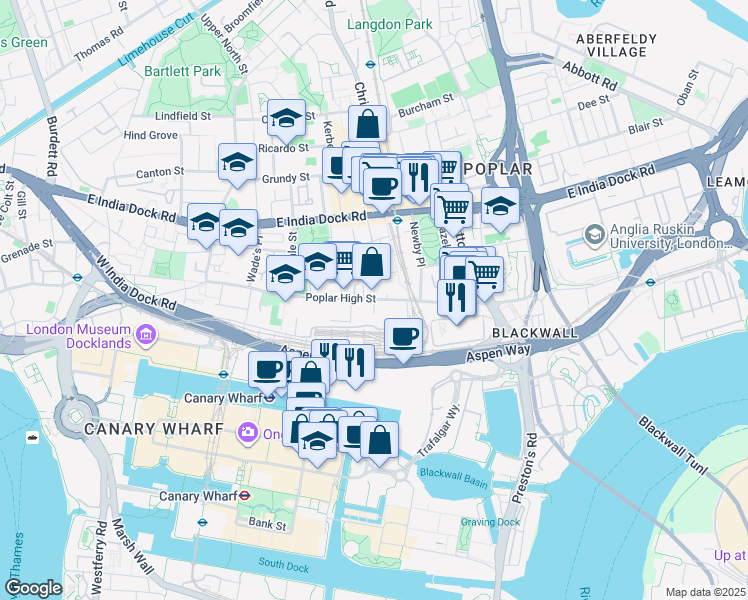 Poplar High Street, Greater London England - Walk Score