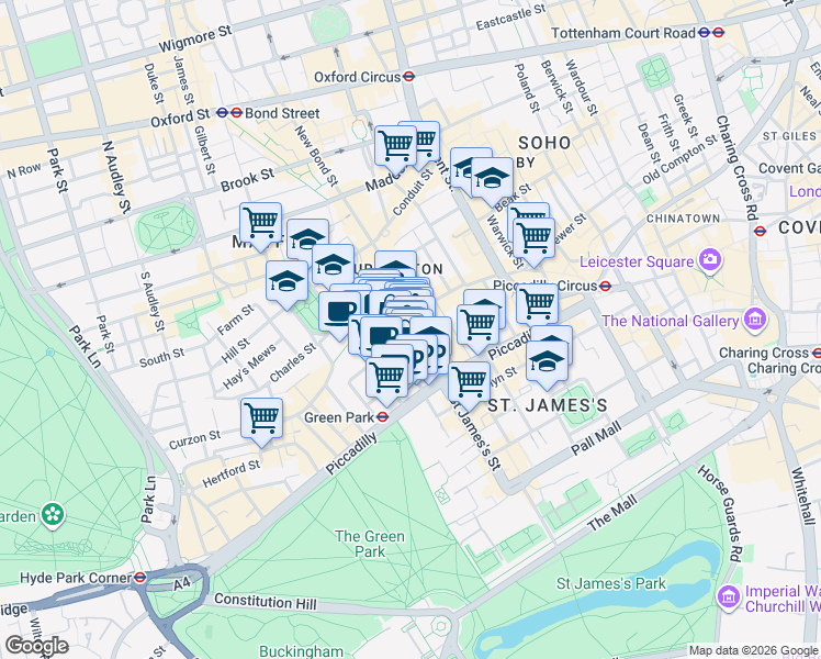 12 Albemarle Street, London England - Walk Score