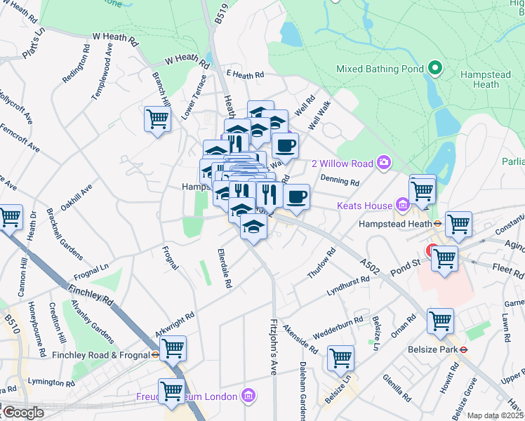 Hampstead High Street, Greater London England - Walk Score