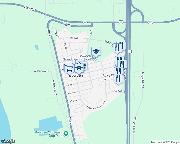 2202 20 Avenue, Bowden AB - Walk Score