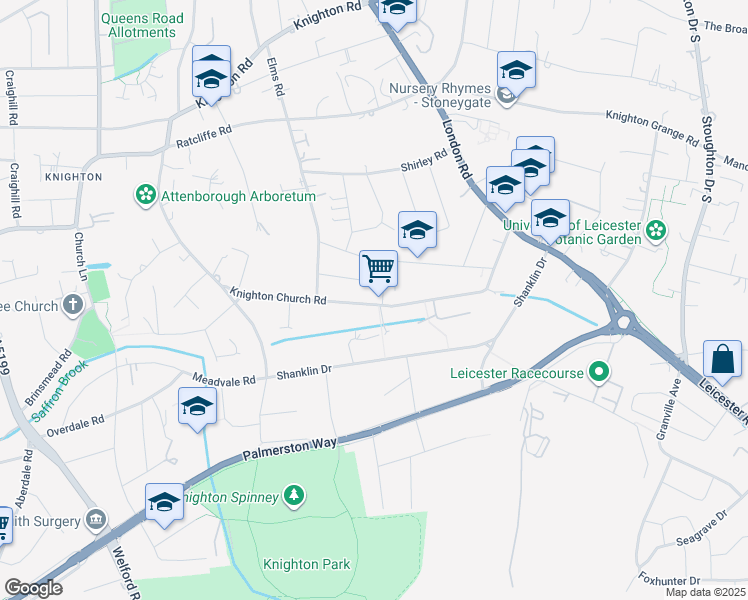 179 Knighton Church Road, Leicester England - Walk Score