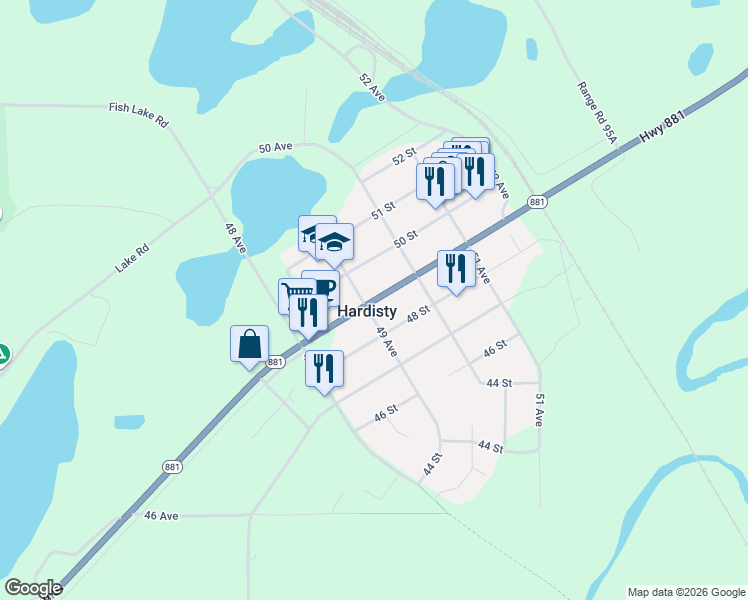 4904 49 Street, Hardisty AB - Walk Score