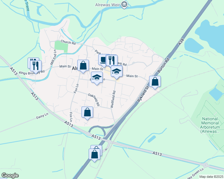 Wellfield Road, Alrewas England - Walk Score