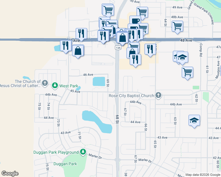 4503 69 Street, Camrose AB - Walk Score
