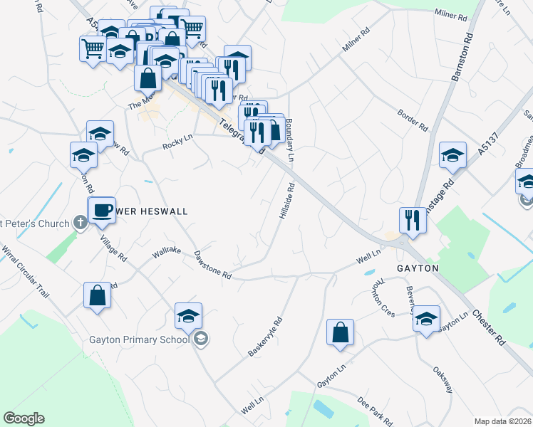 South Drive, Heswall England - Walk Score