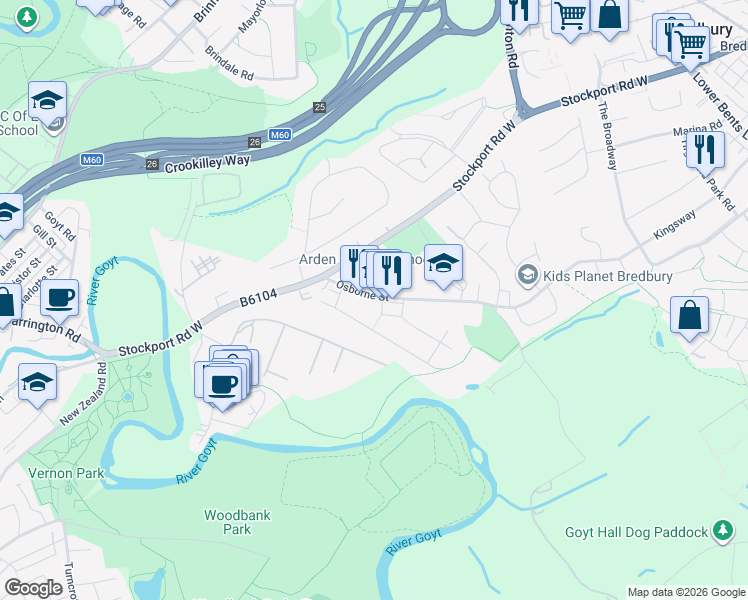 36 Osborne Street, Bredbury England - Walk Score