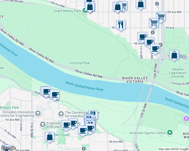 River Valley Road Northwest, Edmonton AB - Walk Score