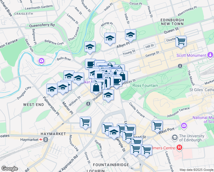 8 Shandwick Place, Edinburgh Scotland - Walk Score